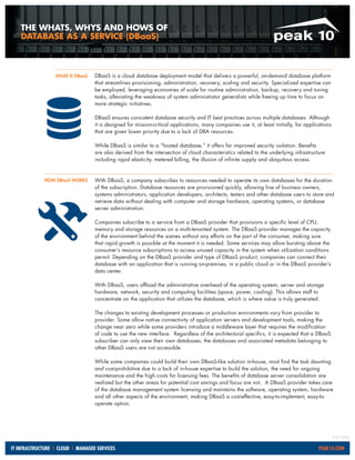 The Whats, Whys and Hows of Database as a Service | PDF