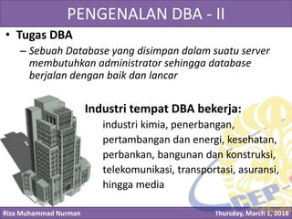 DBA BAB 1 - Pengenalan Database Administrator | PPTX