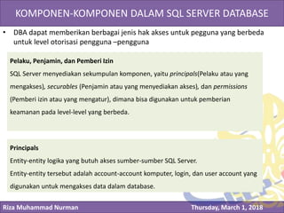 DBA BAB 5 - Keamanan Database | PPTX