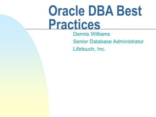 DBA Best Practices.ppt