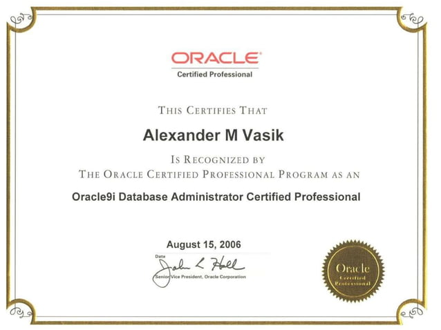 Dba Certificates | PPT | Databases | Computer Software and Applications