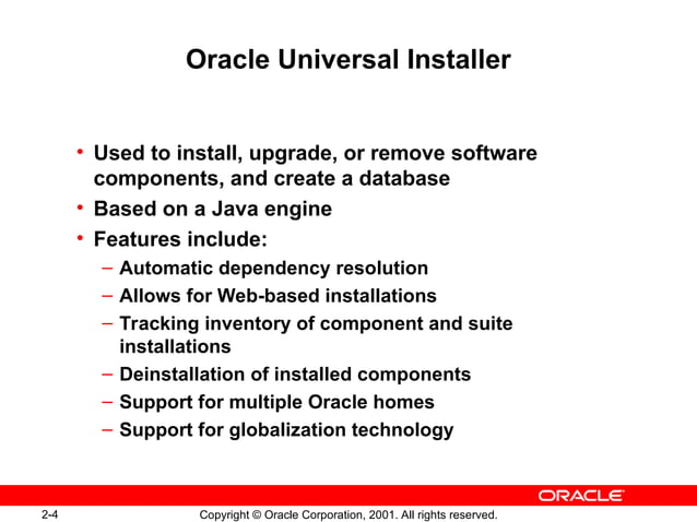 Overview Of Primary Components Of The Oracle Ppt