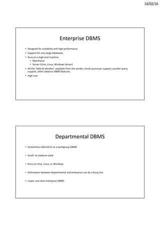 Database Administration & Management - 01 | PDF