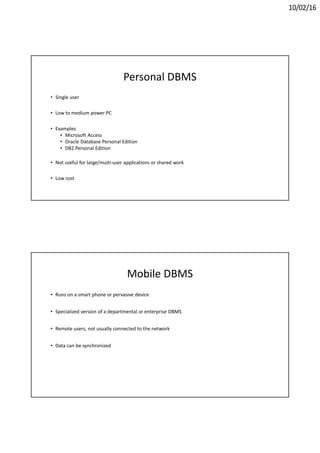 Database Administration & Management - 01 | PDF