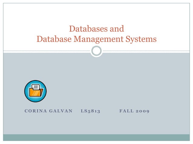 Db And Dbms Galvan | PPTX | Databases | Computer Software and Applications