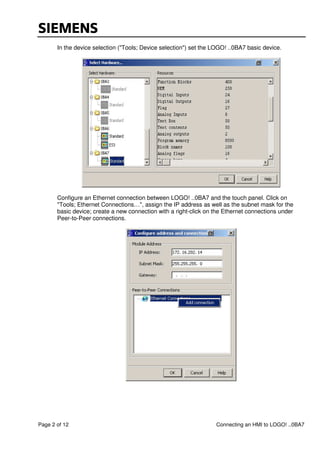 04 conex%c3%a3o%20 logo!%200ba7%20com%20ihm | PDF