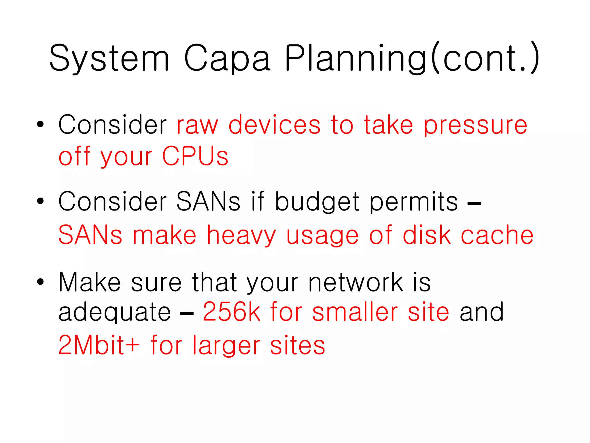 System Capa Planning_DBA oracle edu | PPT