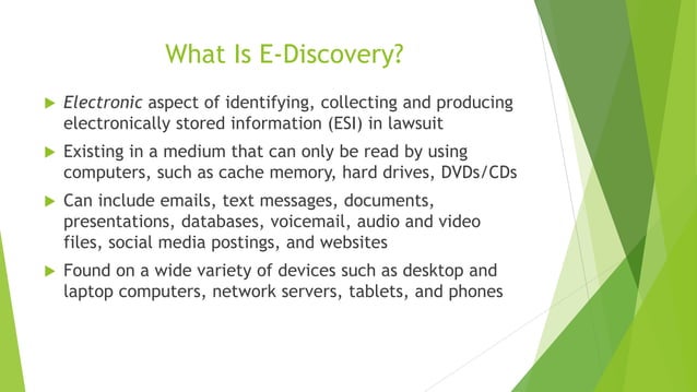 DBA Presentation On E-Discovery by Kirby Drake | PPTX