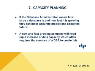 The Key Responsibilities of a Database Administrator | PPTX