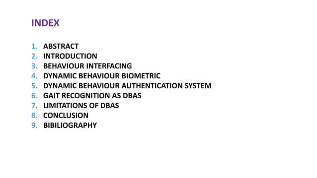 Dynamic Behavior Authentication System | PPT