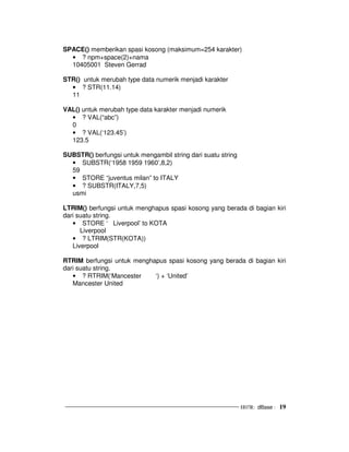 Dbase (interaktif-command) | PDF