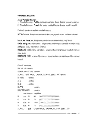 Dbase (interaktif-command) | PDF