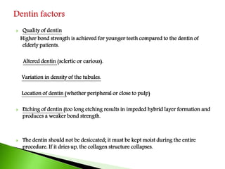 Dentin bonding agents sneha | PPTX