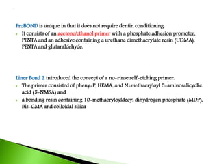 Dentin bonding agents sneha | PPTX
