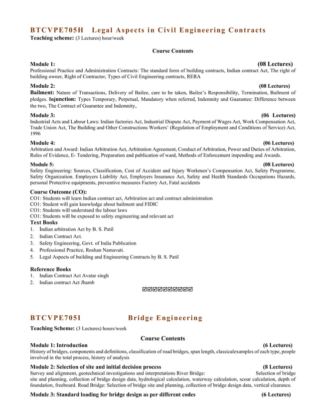 DBATU Civil Engineering Syllabus 2023-24 | PDF | Undergraduate ...