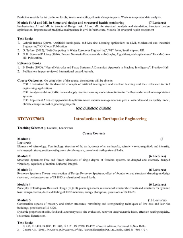 DBATU Civil Engineering Syllabus 2023-24 | PDF | Undergraduate ...