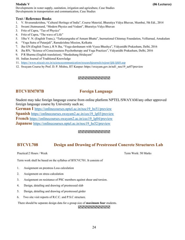 DBATU Civil Engineering Syllabus 2023-24 | PDF | Undergraduate ...