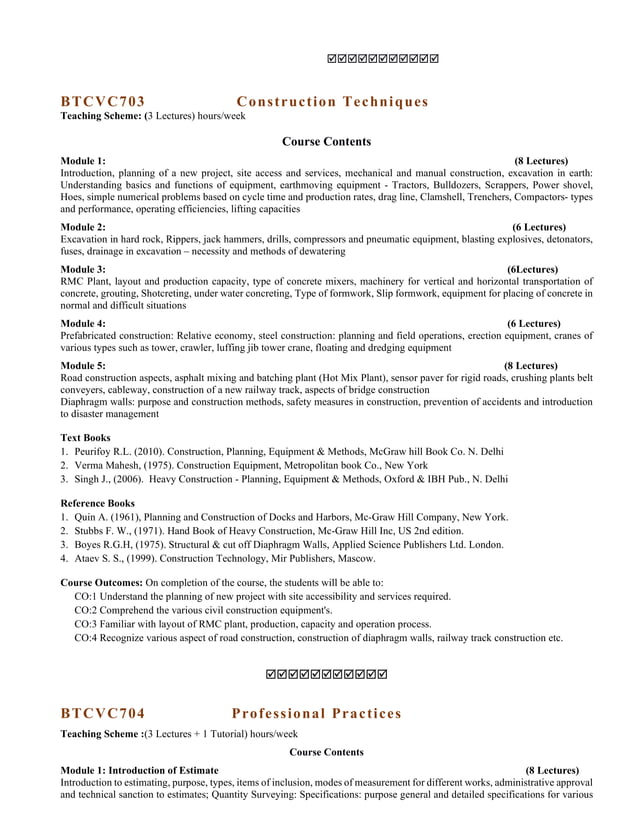 DBATU Civil Engineering Syllabus 2023-24 | PDF | Undergraduate ...