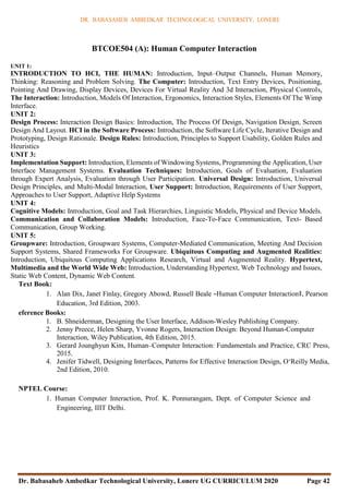 Dbatu syllabus basic human rights of SY computer science & engineering ...