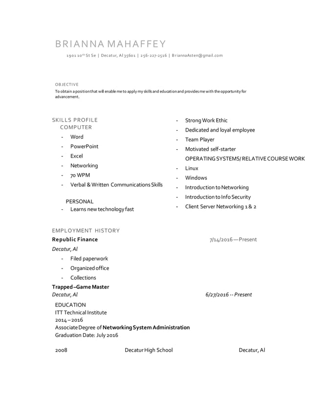 Resume for Computers | DOCX | Technology & Computing