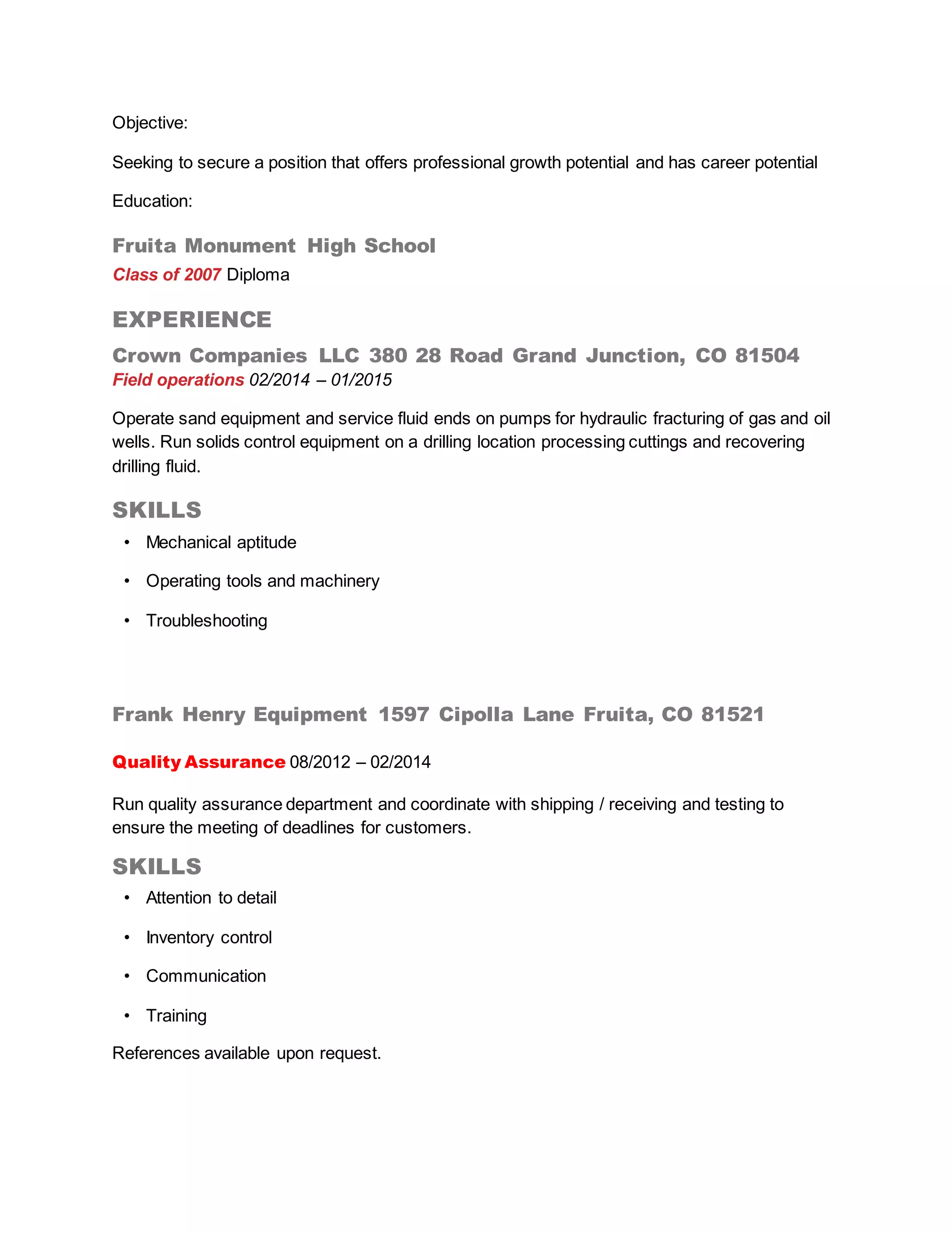 Daniel Resume' New | DOCX