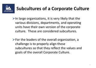 Understanding and Assessing Corporate Culture | PPTX