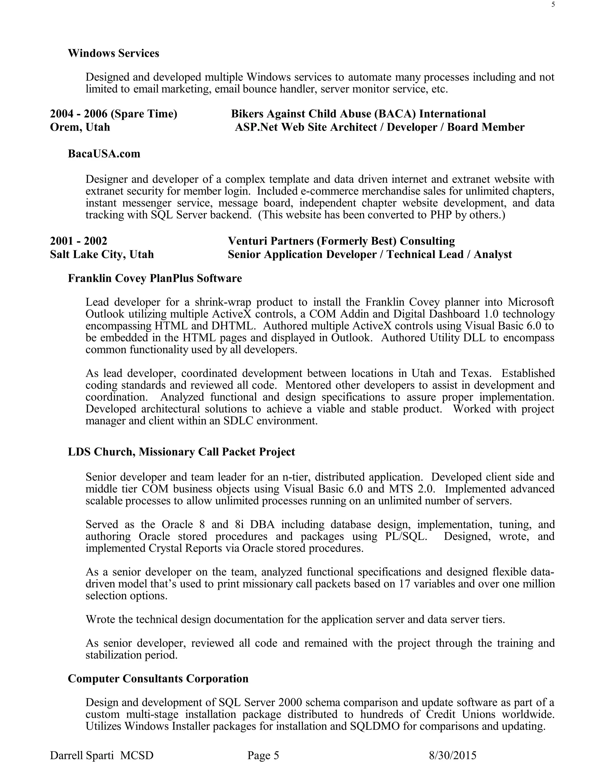 Darrell's Resume | DOC