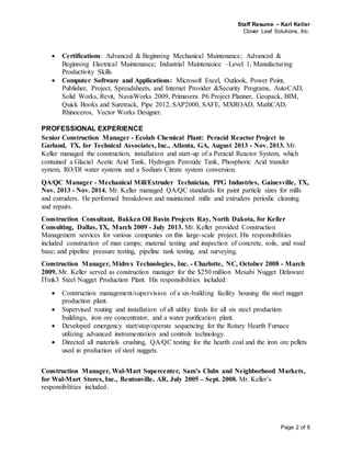 Karl Keller Clover Leaf Resume Sept2015 | DOCX