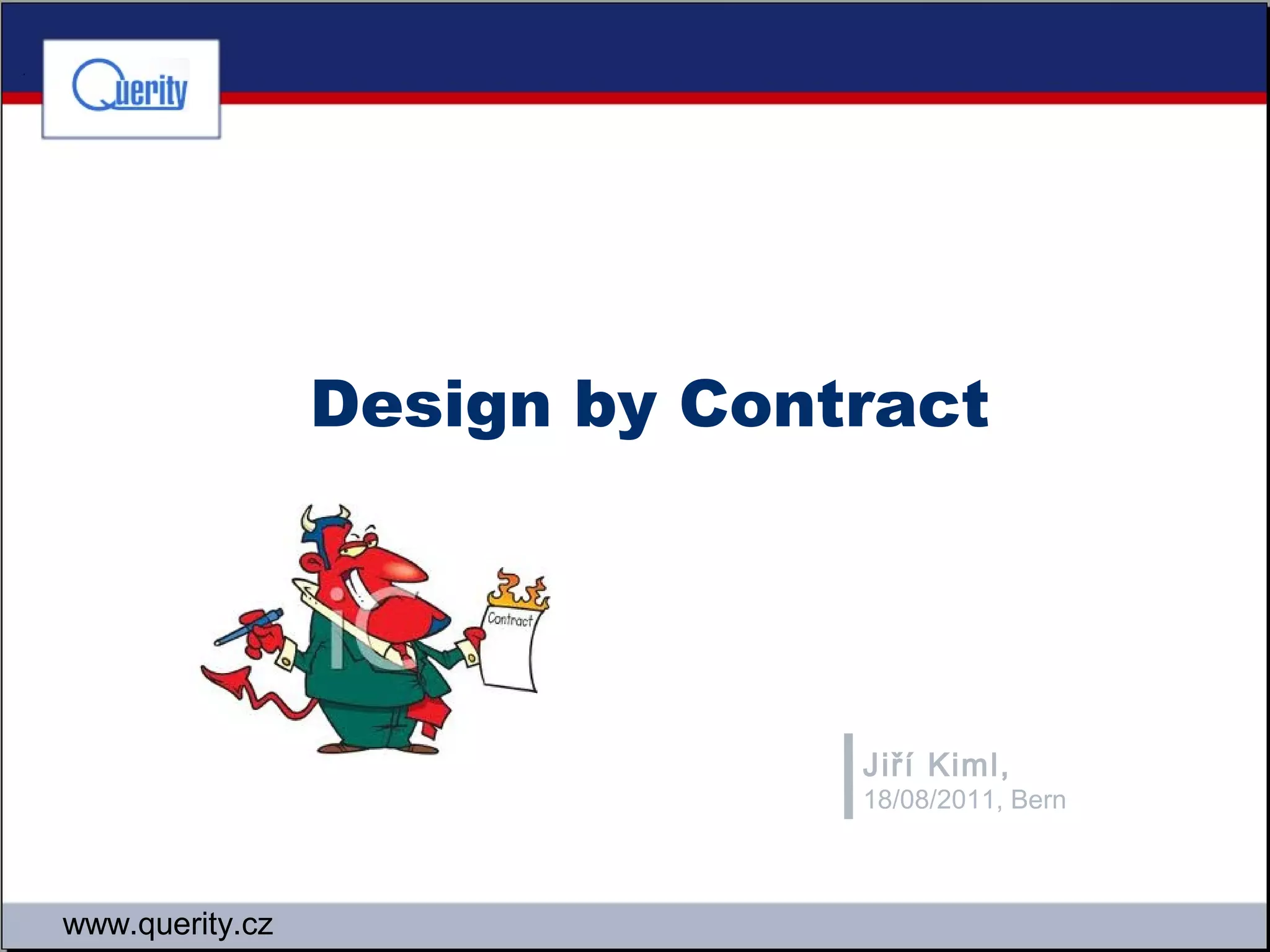 Design by contract | PPT
