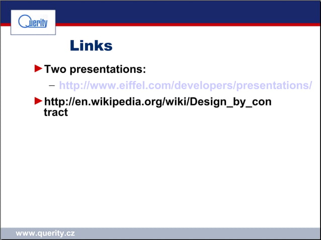 Design by contract | PPT | Web Development | Internet