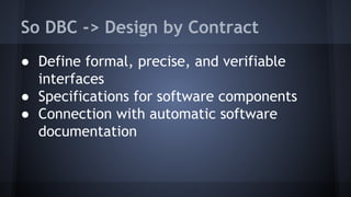 DBC Principles | PDF