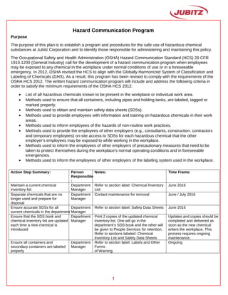 Hazard Communication Program | DOC