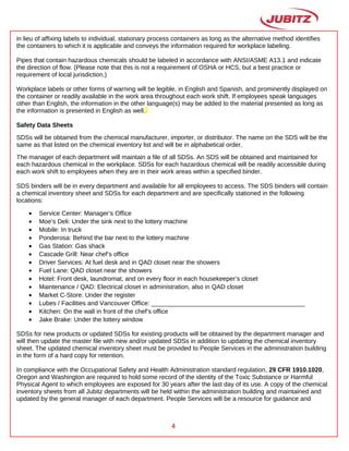 Hazard Communication Program | DOC