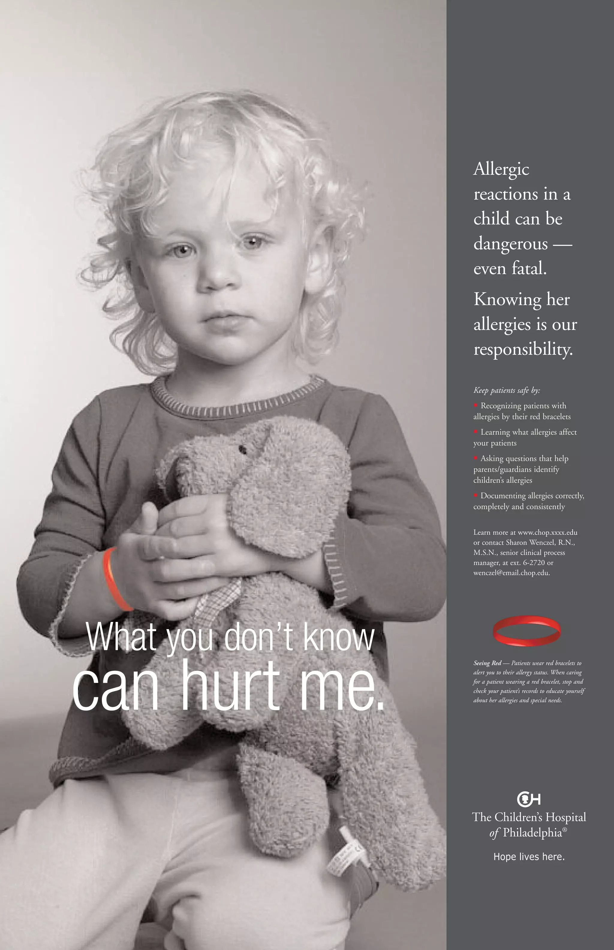 Ott writing sample CHOP AD _Patient_Allergy_Poster | PDF