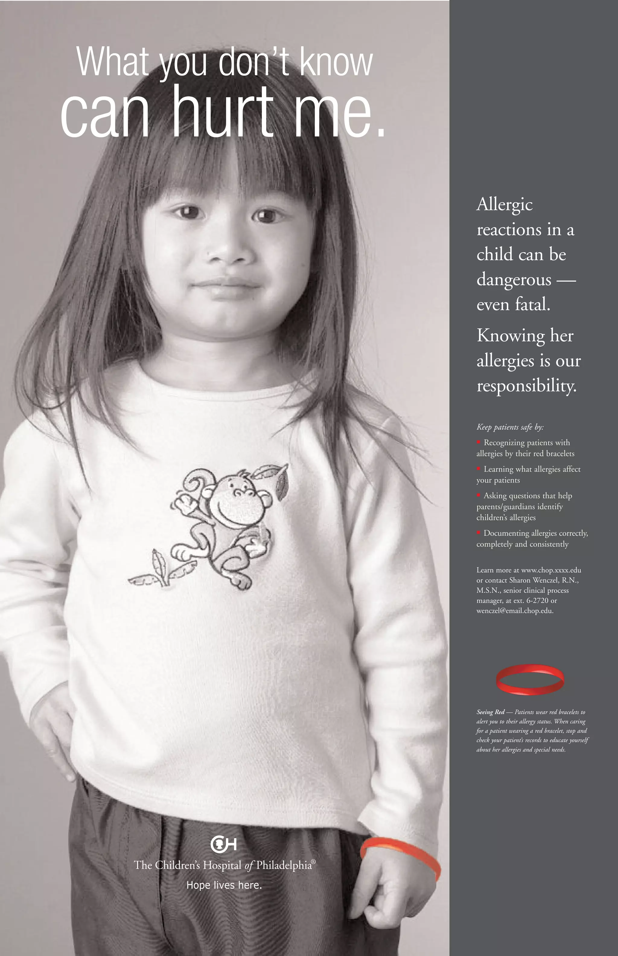 Ott writing sample CHOP AD _Patient_Allergy_Poster | PDF