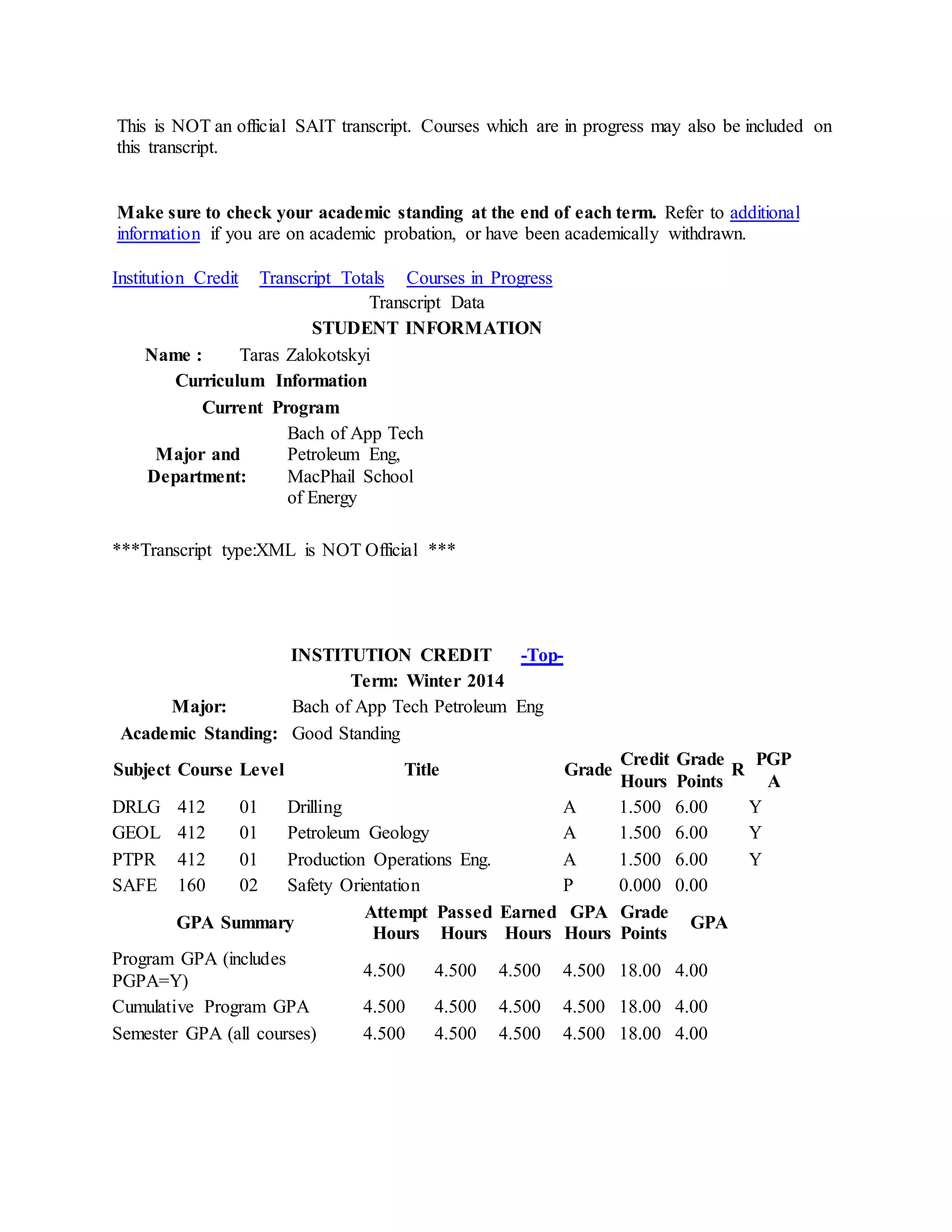 SAIT transcript | DOCX