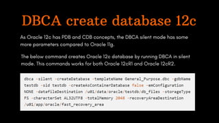 DBCA Slient Mode | PDF