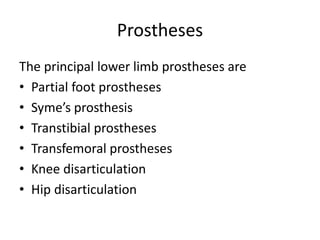 Different Types Of Prosthesis