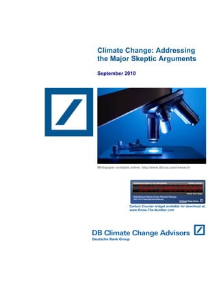 Climate Change: Addressing the Major Skeptic Arguments | PDF