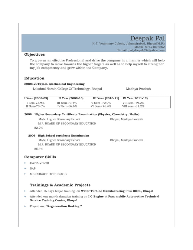 deepak pal Resume (2) | DOC