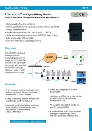 CELLCHECK_H3G-TA_ SPEC_A4 | PDF