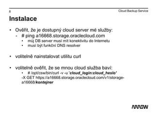 Database Cloud Backup DEMO | PDF