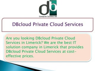 D bcloud private cloud services | PPT