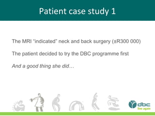 DBC - Klinikka (Pty) Ltd. South Africa - a presentation on the value ...
