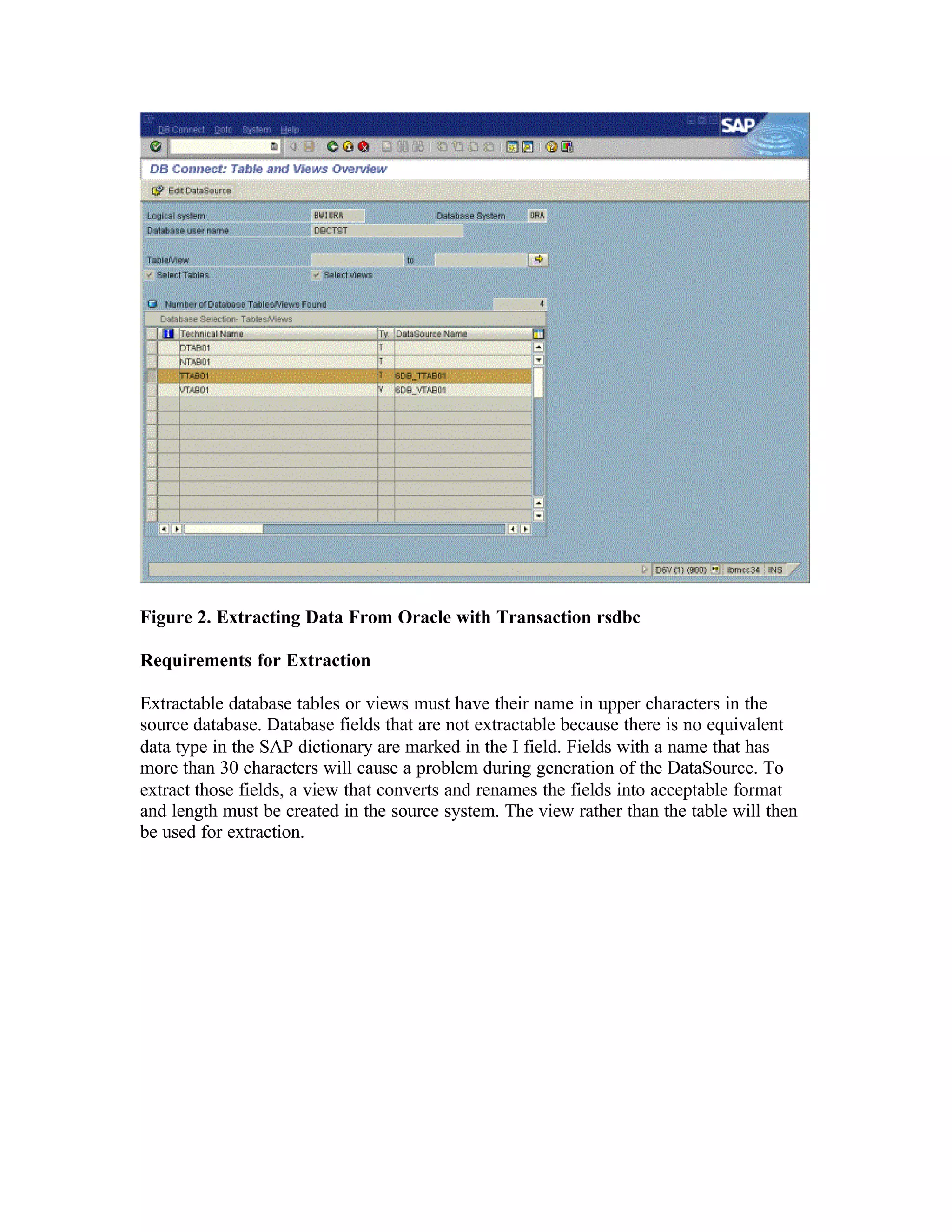 SAP BW connect db | PDF