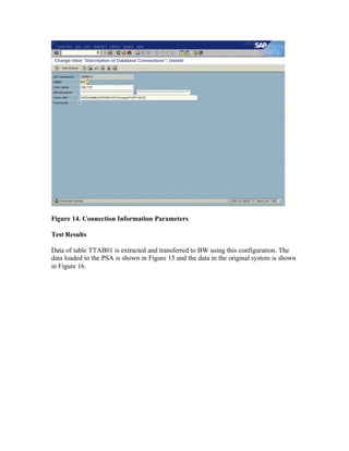 SAP BW connect db | PDF | Databases | Computer Software and Applications