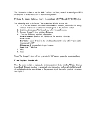 SAP BW connect db | PDF | Databases | Computer Software and Applications