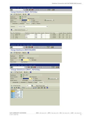 Db connect with sap bw | PDF