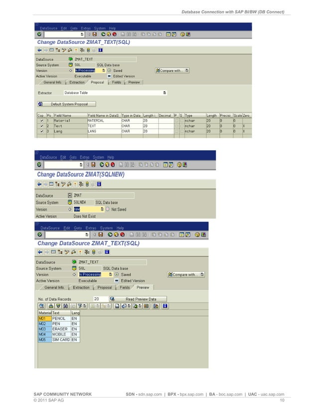 Db connect with sap bw | PDF | Databases | Computer Software and Applications