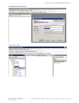 Db connect with sap bw | PDF